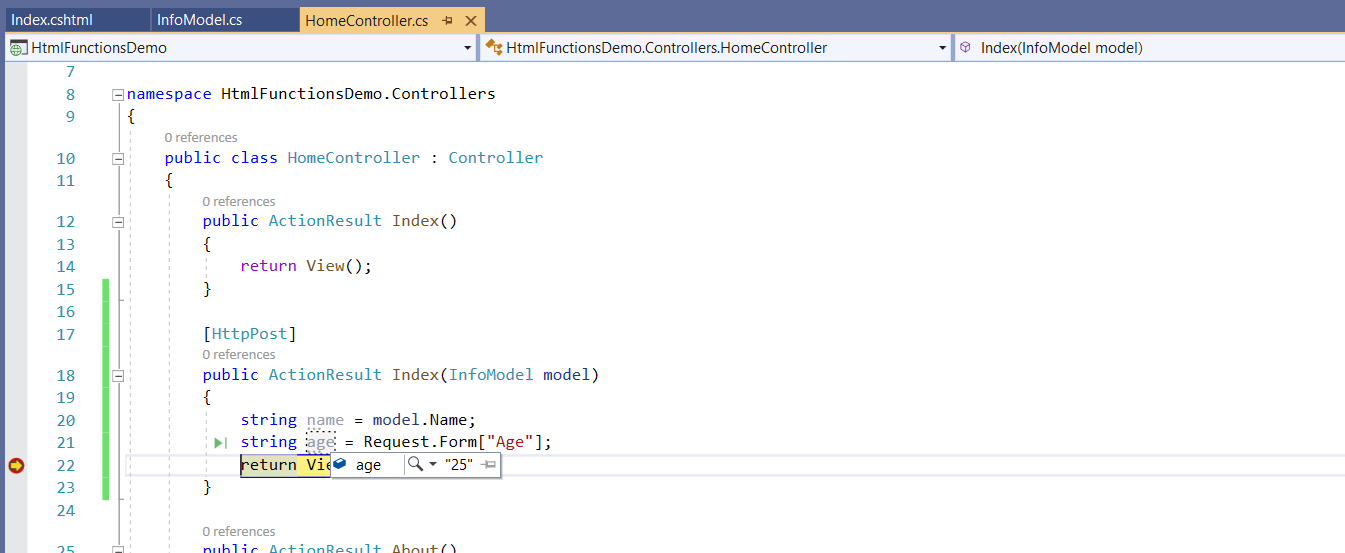 HTML Helper functions