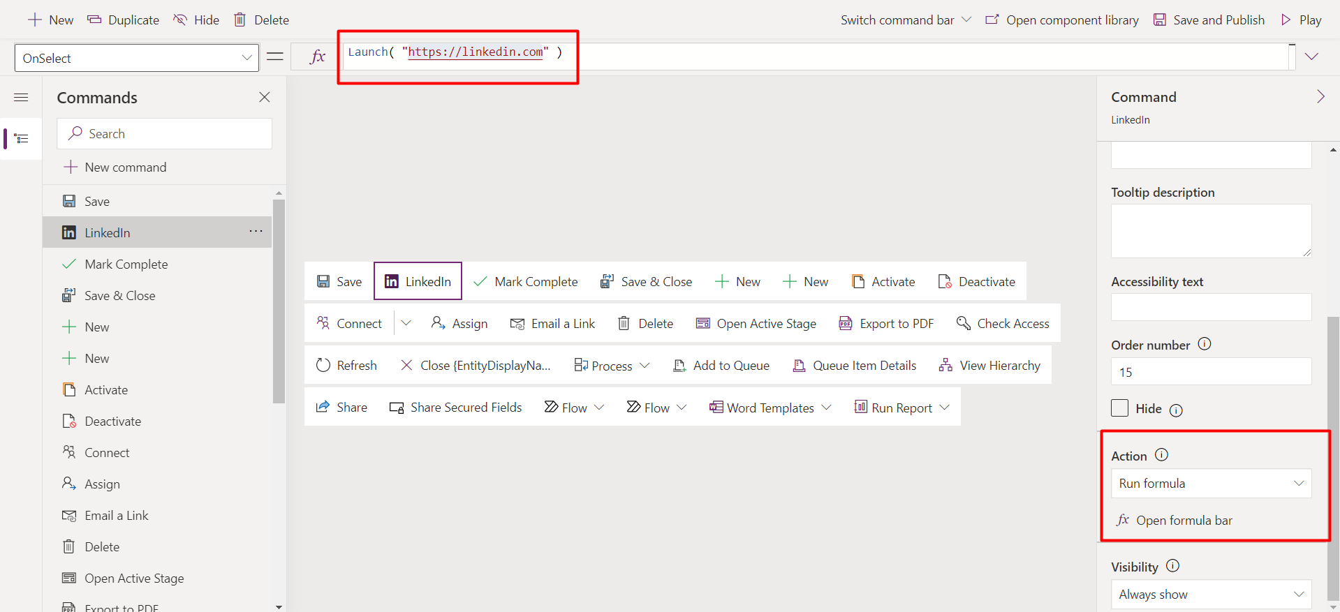 Command Designer with Power FX